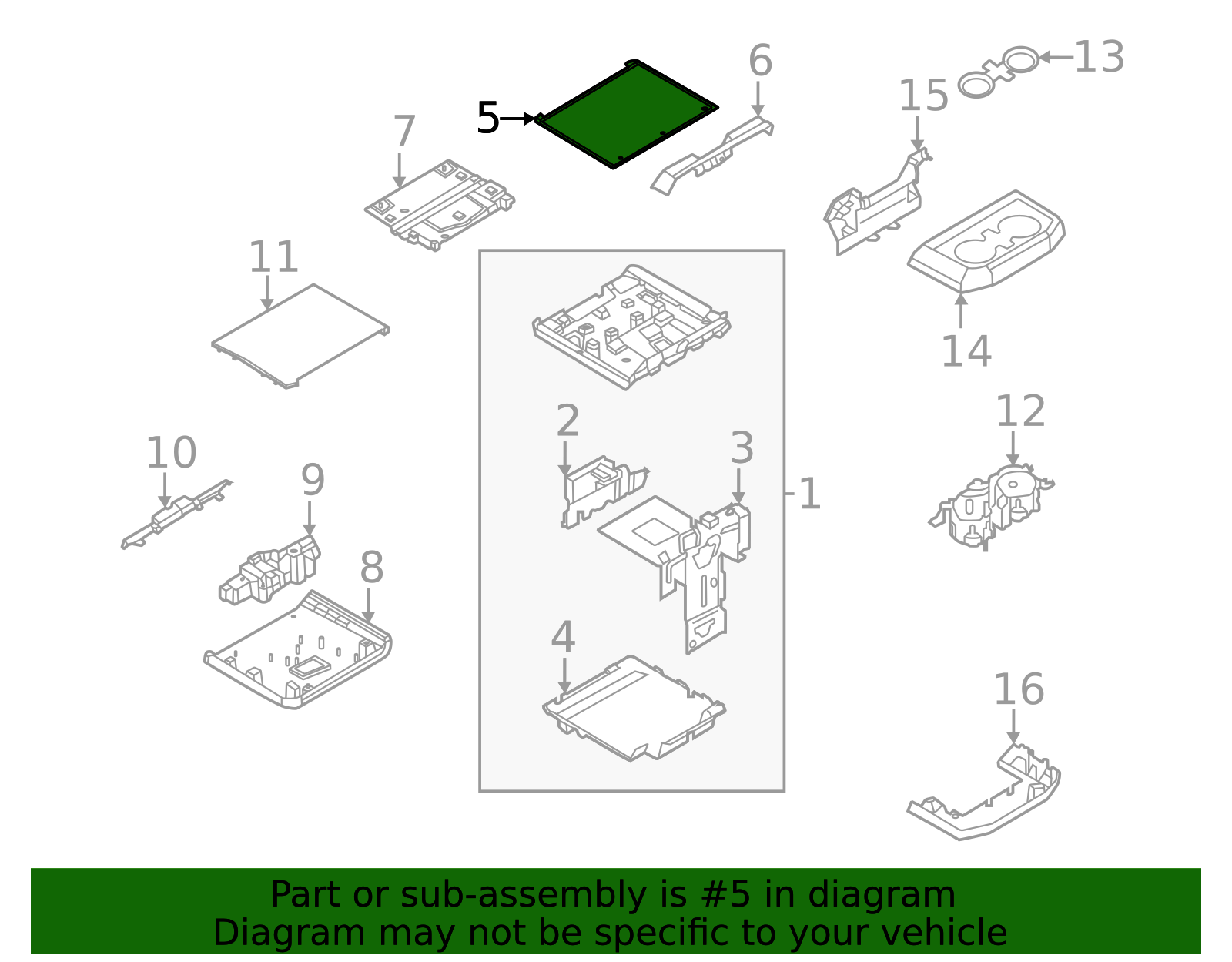 Genuine Ford Insert Assembly - Console Ml3z-1513562-ac for sale online ...