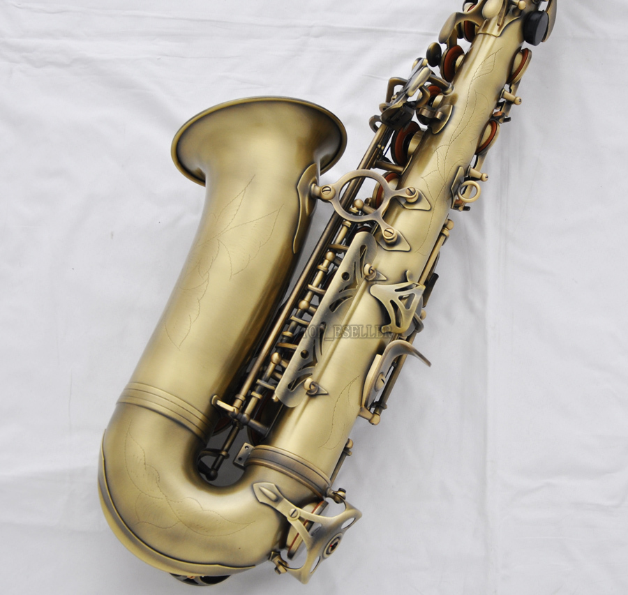 Prof New Antique Alto Saxophone Eb Sax High F# Abalone Shell Keys with ...