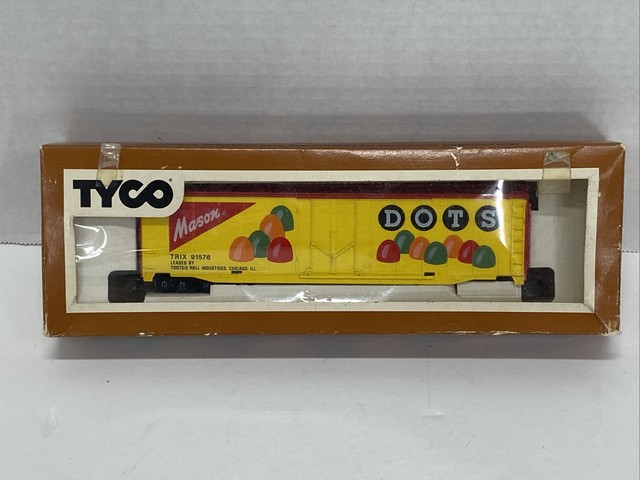 TYCO Mason Dots 50' Foot Billboard Boxcar 365C HO Scale Train Trix ...