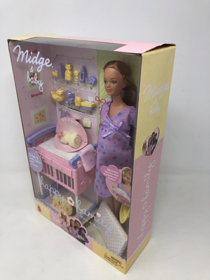 Barbie Happy Family Pregnant Midge & Baby | eBay