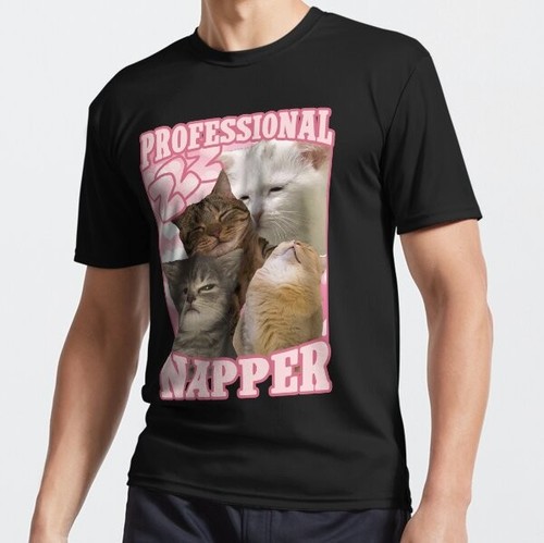 professional napper funny cat memes Funny Silly Active T-Shirt | eBay