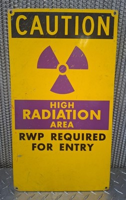 Aluminum Real Sign Steel Caution Radiation Area 10 x 18" | eBay