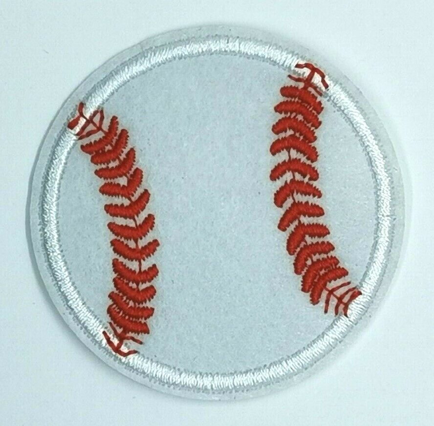 EMBROIDERED BASEBALL PATCH IRON-ON APPLIQUE SPORTS BASE BALL FASTBALL ...