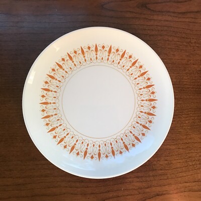 Pyroceram Tableware by Corning - Bordeaux Orange White Bread Plate MCM ...
