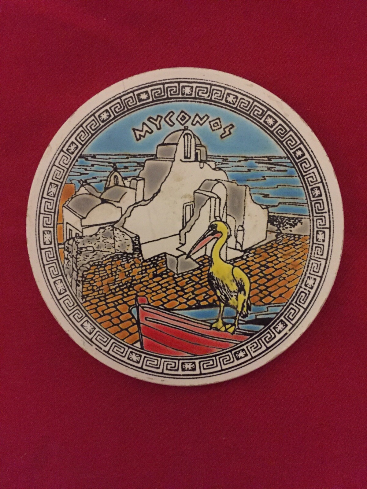 LOT 4 Vintage Greek Mythology Ceramic Tiles Coasters Greece Handmade ...