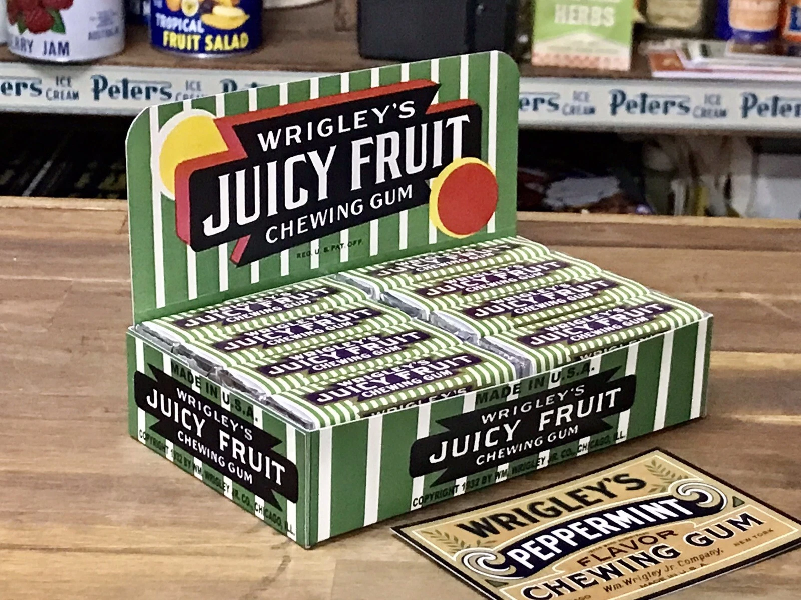 Купить Ибей | 1920’s WRIGLEYS Juicy Fruit Chewing Gum Display Box 8 x ...