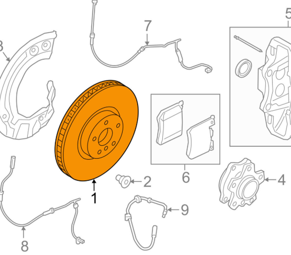 BMW 7 G11 Front Right Brake Disc Rotor 34106875284 6875284 Genuine for ...