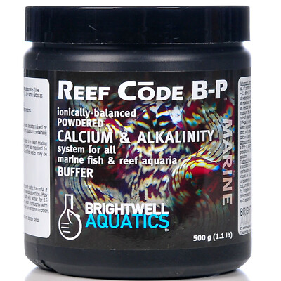 Brightwell Aquatics Reef Code B-P 500 grams Marine Aquarium Alkalinity ...