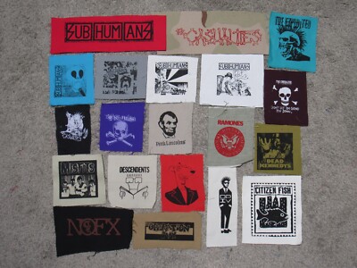 Old School Punk Patch Lot Hardcore Exploited Subhumans Casualties Nofx ...
