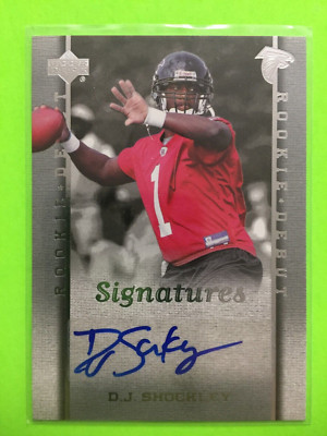 D.J. Shockley 2006 Upper Deck Rookie Debut Autograph Atlanta Falcons ...