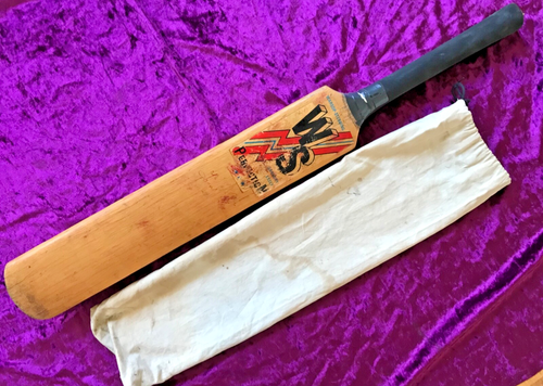 Vintage English Willow WARSOP - STEBBING Cricket Bat 85cm Full Size ...