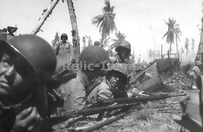 WW2 Picture Photo 1944 US Marines 22nd Regiment Eniwetok Marshall ...