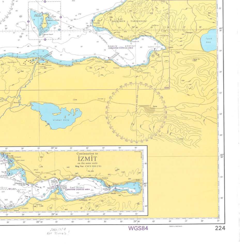 Admiralty 224 Turkey Marmara Denizi Chart Map Marine Maritime Nautical ...