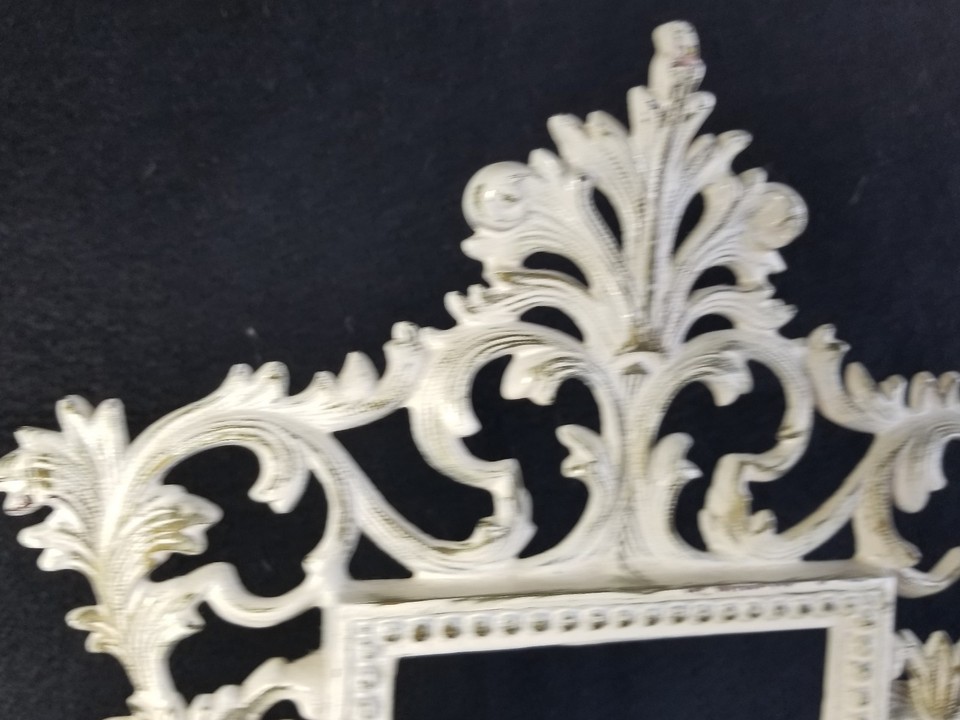 Vintage ORNATE Picture Frame Heavy Metal Shabby Chic Metal Easel | eBay