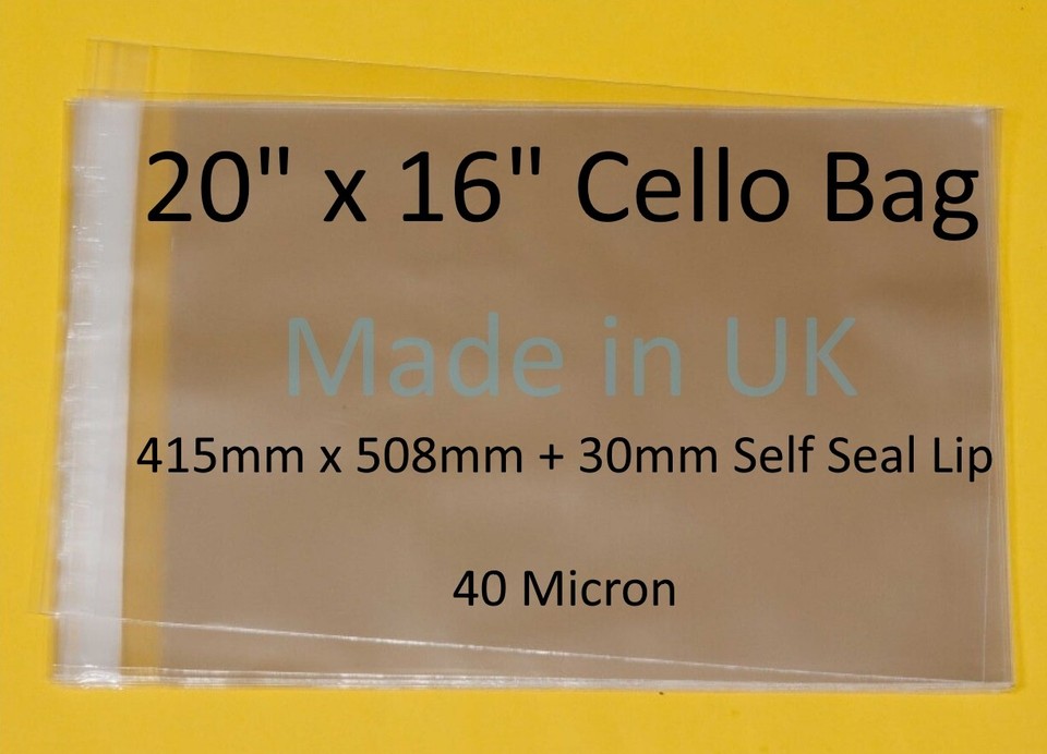 Clear Cello Cellophane Card Bags Self Seal Display Bag for Cards ...