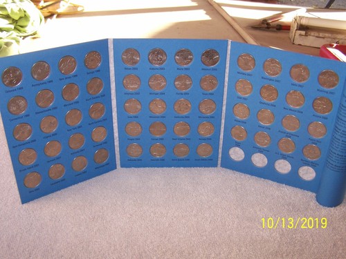 STATEHOOD QUARTERS FOLDER WITH COINS COMPLETE SET 56 QUARTERS (NICE ...
