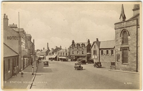 STATION SQUARE, LANARK - Lanarkshire Postcard | eBay UK