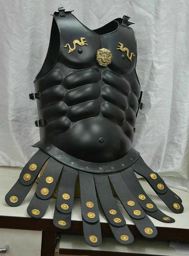 JACKET & TROY HELMET MUSCLE ARMOUR CUIRASS medieval knight armor ...