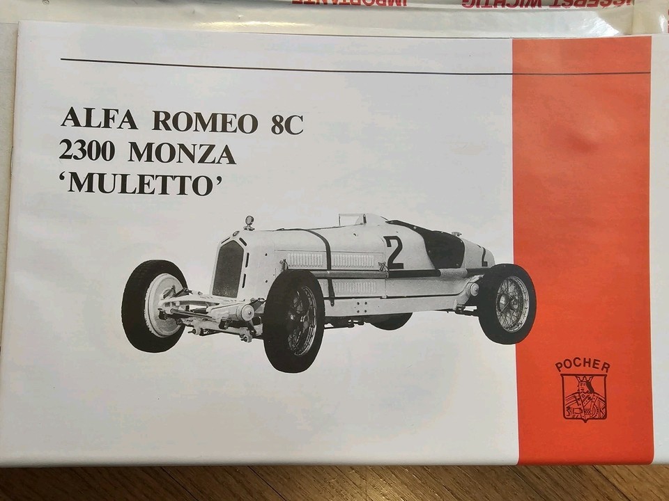 Pocher Alfa Romeo 8C 2300 Monza K/78 - Muletto 1/8 Scale Model Kit ...