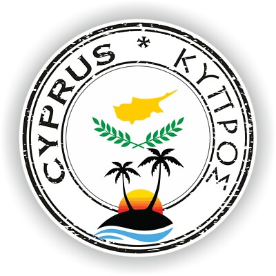Cyprus Round Flag Sticker / High Resolution Vinyl Waterproof | eBay ...