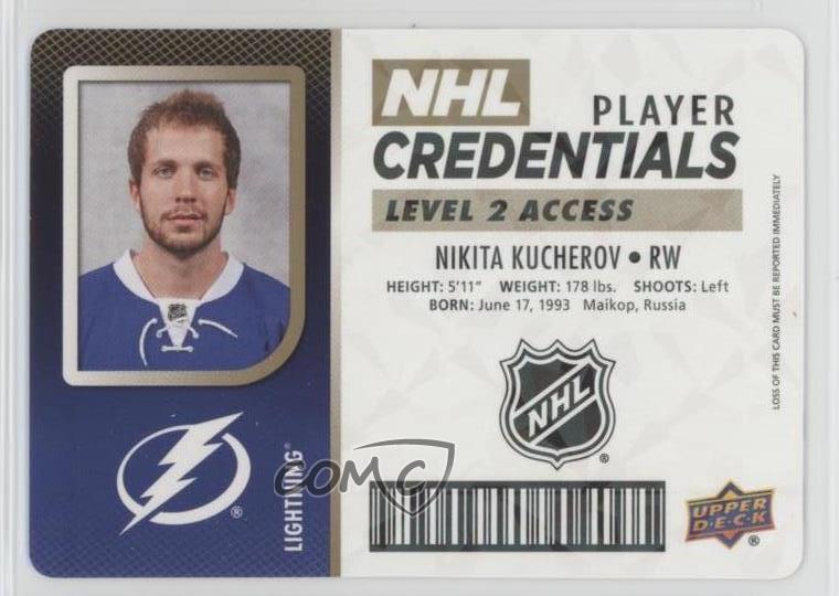 2017-18 Upper Deck MVP - NHL Player Credentials Level 2 Access #NHL-NK ...