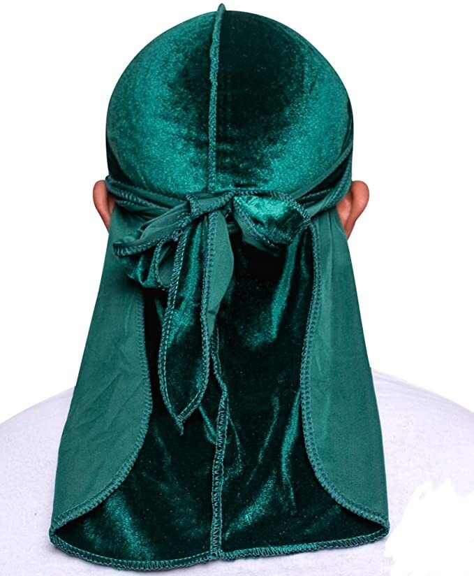 Men's Velvet Durag with Long Tail Soft Durag Headwraps for 360 Waves | eBay