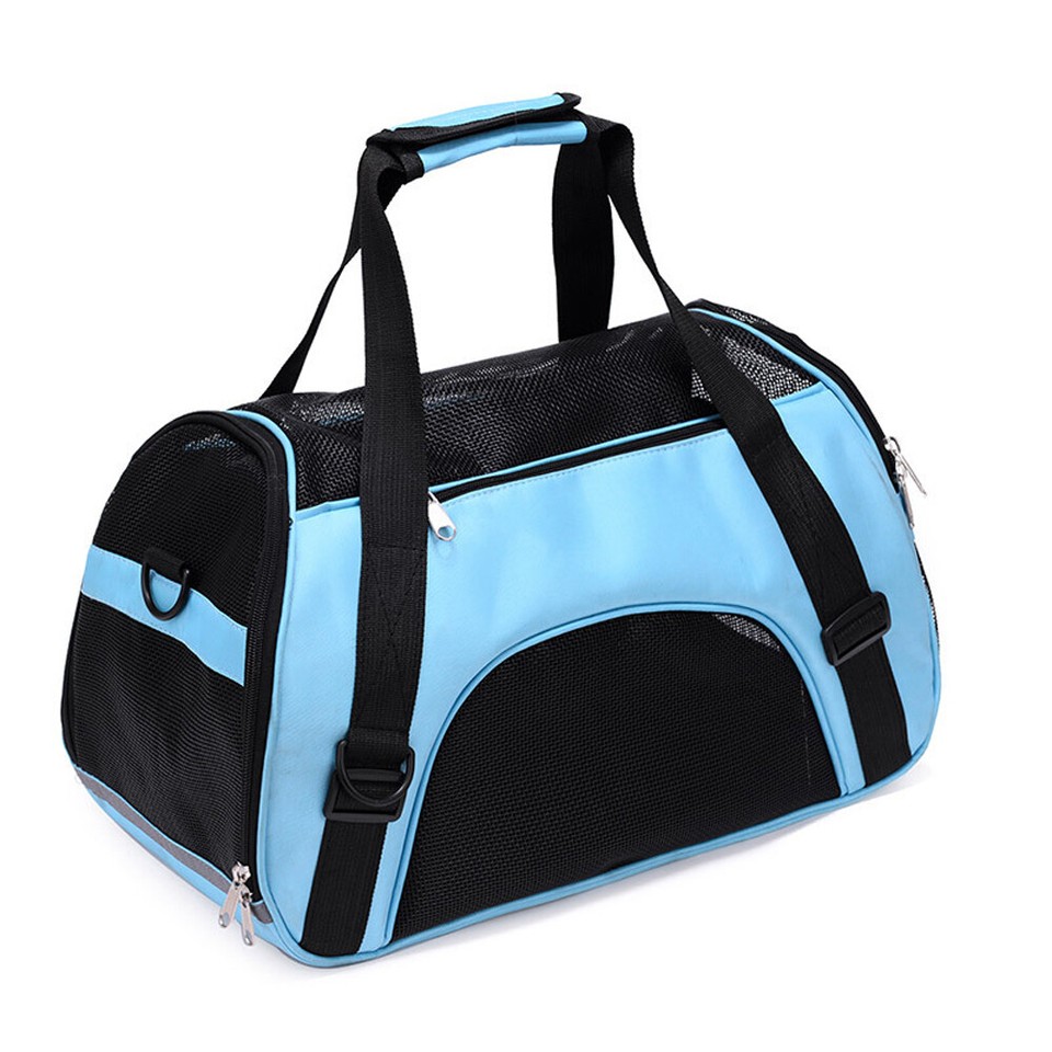 Pet Dog Cat Carrier Soft Sided Comfort Bag Travel Case Airline Approved ...