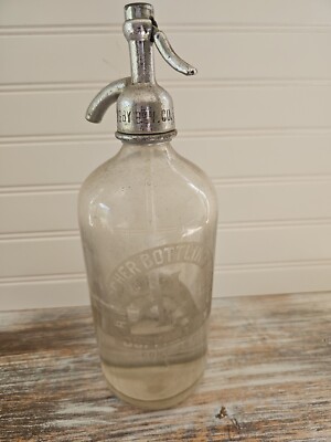 Vtg Seltzer Bottle " A. Fischer Bottling Works" Buffalo,NY Etched 26 Oz ...