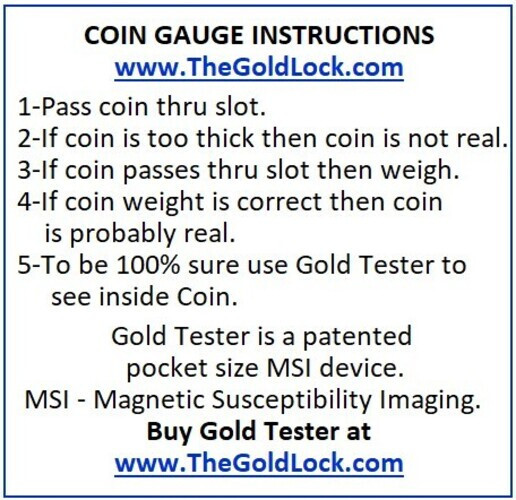 SILVER Krugerrad Coin Tester - Necessary for Anyone that buys Silver ...