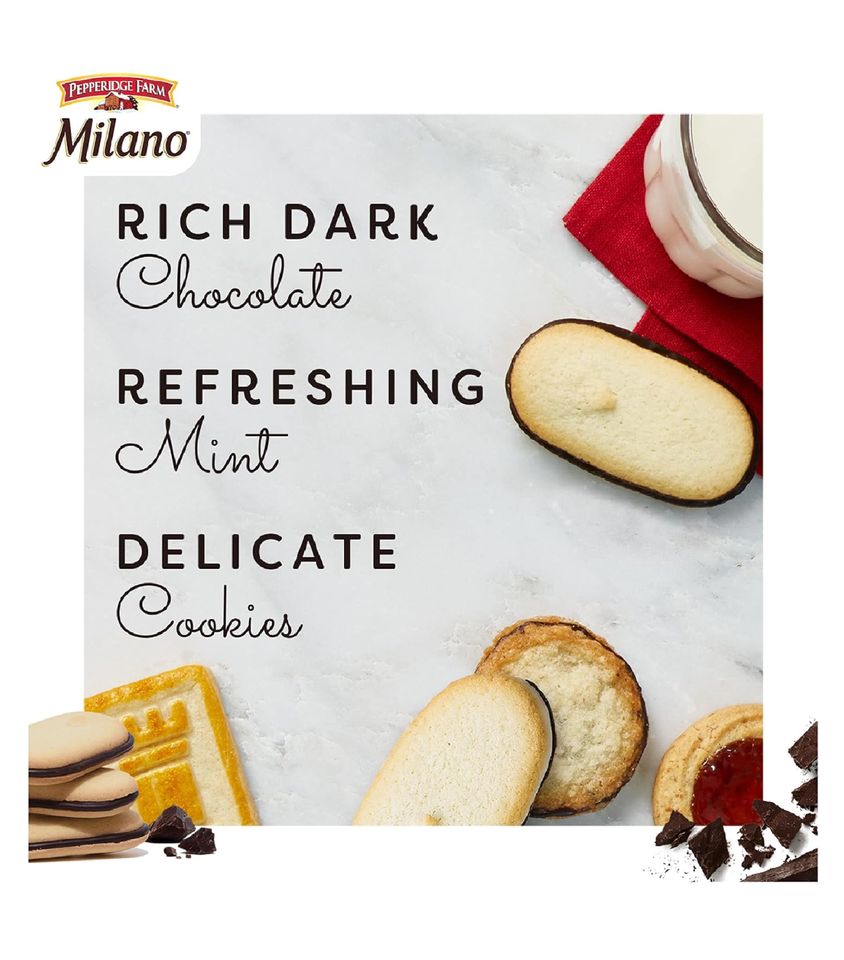Pepperidge Farm Milano Mint Chocolate Cookies 7 OZ Bag 15 Cookies | eBay