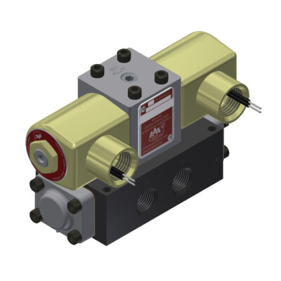 AAA Products SY3-24VDC SY3 Series 3/8" NPTF 3-Position Double Solenoid ...