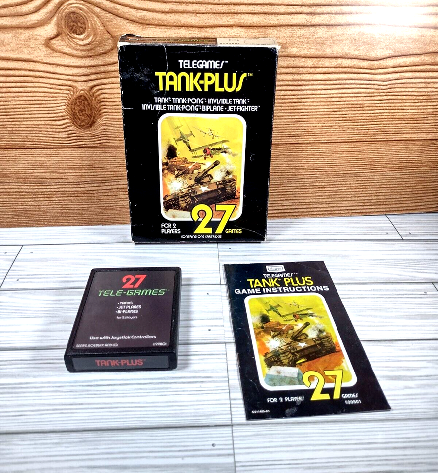 Atari 2600 Tank-Plus Tele-Games Complete in Box with Instructions | eBay
