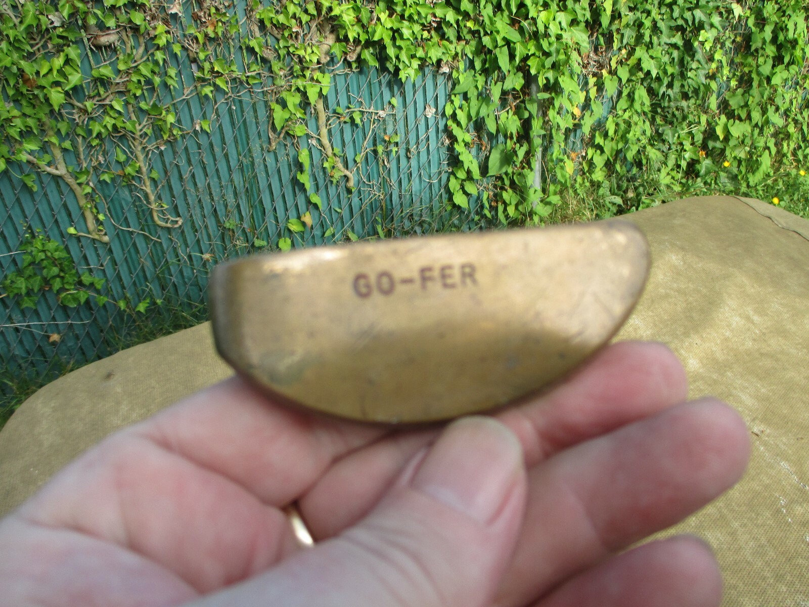 VINTAGE RITE LINE BRASS PUTTER MODEL GO-FER STEEL SHAFT 34" | eBay