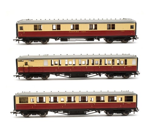 HORNBY 'OO' GAUGE LOT OF 3 BR CRIMSON/CREAM CORRIDOR BRAKE/1ST CLASS ...