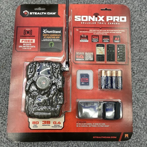 Sonix Pro Trail Camera Stealth Cam 36 MP Cellular Dual Sim 32GB SD | eBay