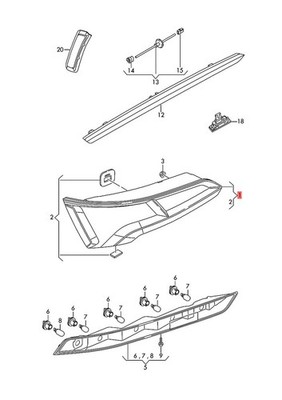 Genuine AUDI AudiQ5L Sportback Q5 87F 87I 87U LED tail light Left ...