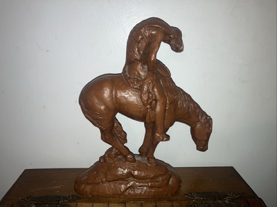 Vintage End Of The Trail by Red Mill Mfg Sculpture American Indian On ...