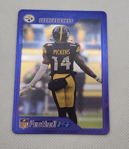 METALLIC BLUE GEORGE PICKENS Football Card Pittsburgh Steelers Football ...
