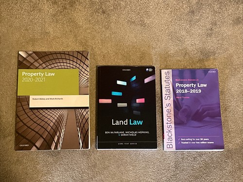 Property Law & Land Law Book Bundle (Inc. 2 Textbooks And 1 Statute ...