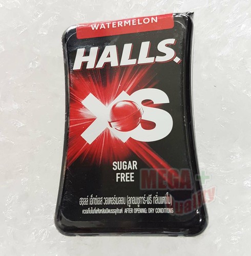 HALLS XS WATERMELON FLAVOURED SUGAR FREE CANDY CHEWY DELICIOUS 15G ...