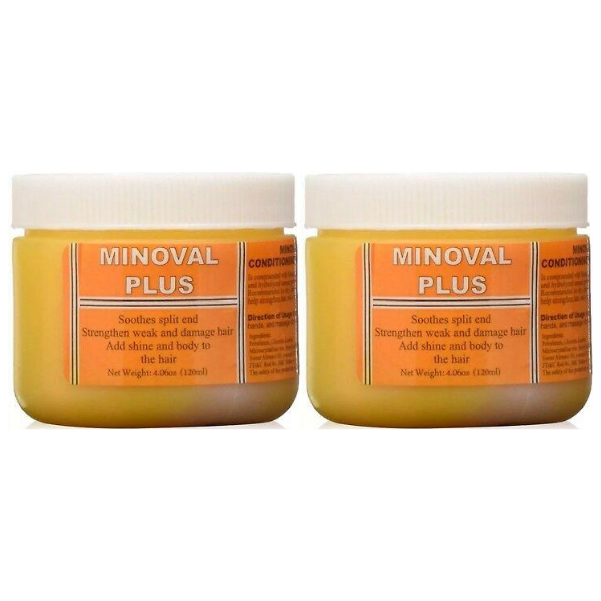 Minoval Plus Hair Regrowth Natural Vegetable Oil Pomade, 120ml (2 PACK ...