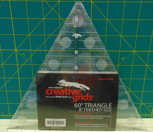 CREATIVE GRIDS NON-SLIP ACRYLIC QUILTING TEMPLATE 60* TRIANGLE 8 ...