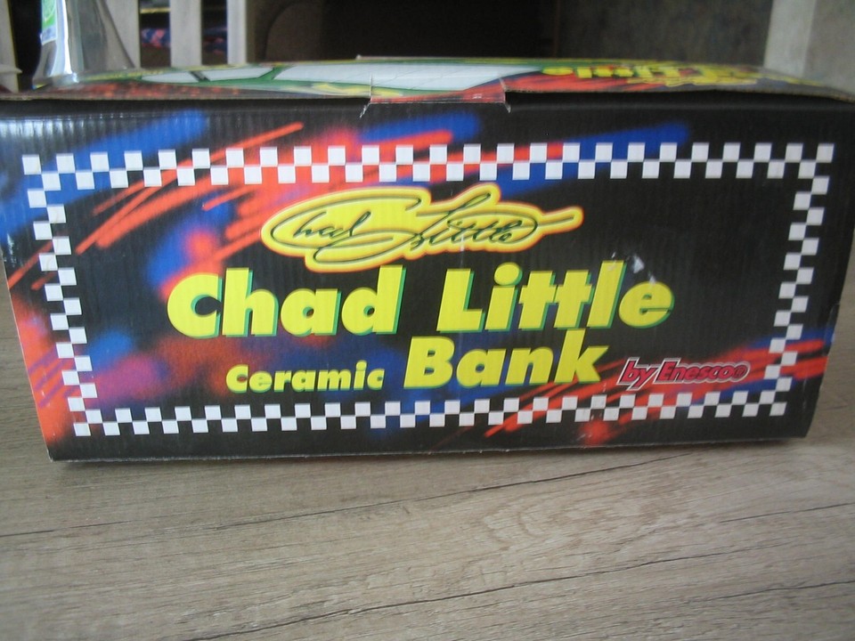 CHAD LITTLE #97 JOHN DEERE CERAMIC NASCAR BANK 12" LONG By Enesco Brand ...