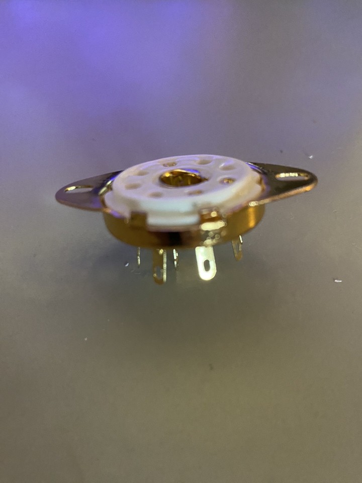 TUBE SOCKET - Premium 8 Pin Loctal Ceramic - (BOTTOM) Mount - Gold ...