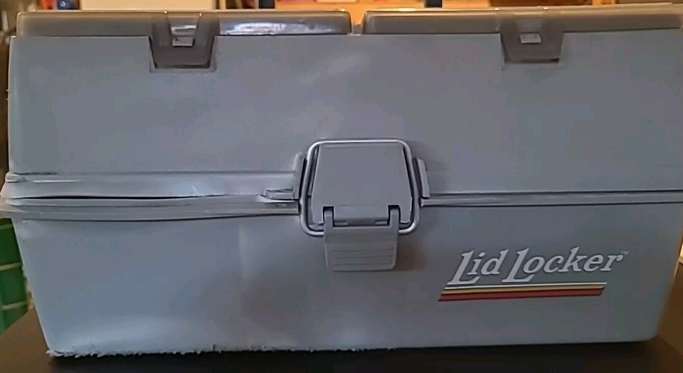 Loaded Vintage Lid Locker Fishing Tackle Box With Vintage Tackle (40s ...