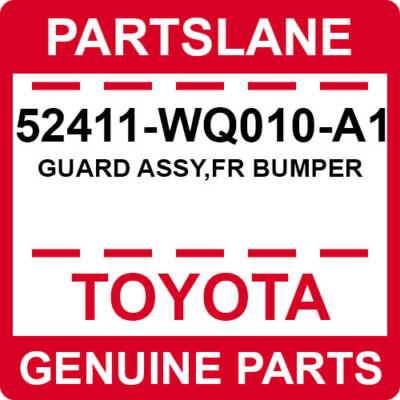 52411-WQ010-A1 Toyota OEM Genuine GUARD ASSY,FR BUMPER | eBay