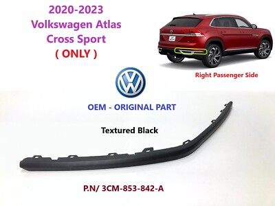 2020-2023 VW Atlas Cross Sport Rear Right Side Bumper Molding Corner ...