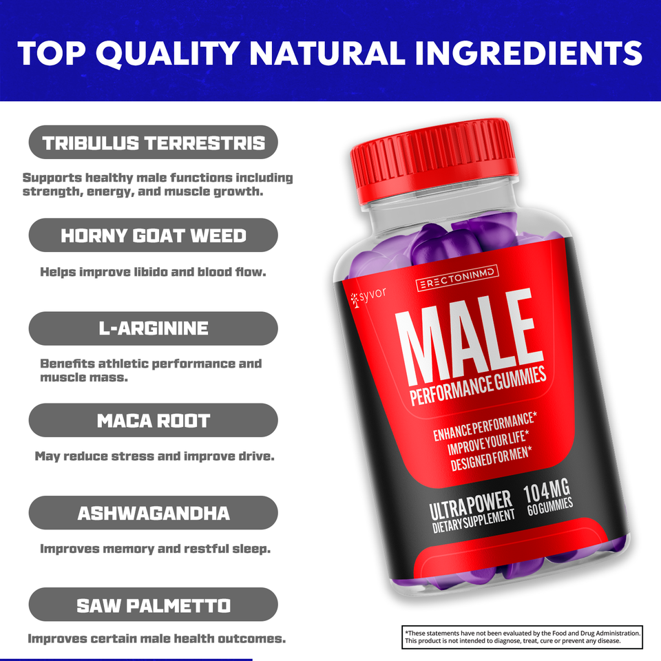 Erectonin MD Advanced Male Performance Formula Vitamin Supplement 60 ...