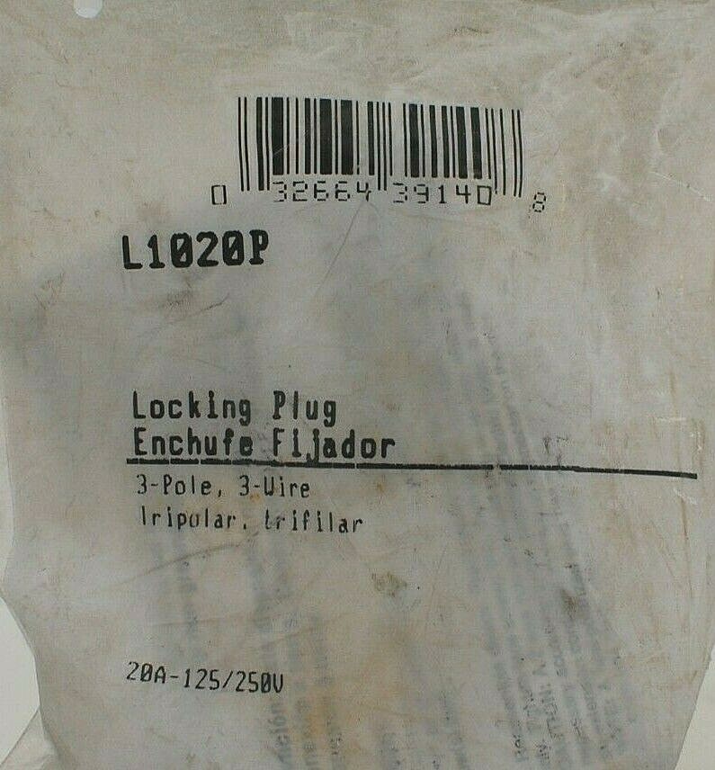 Eagle L1020p Locking Plug 20a 125/250v NEMA L10-20p for sale online | eBay