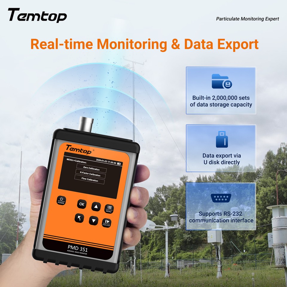 Temtop Air Particle Counter PMD351 Professional Cleanroom Tester Air ...